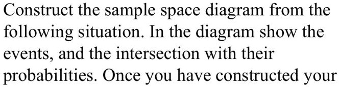 construct the sample space diagram from the following situation in the ...
