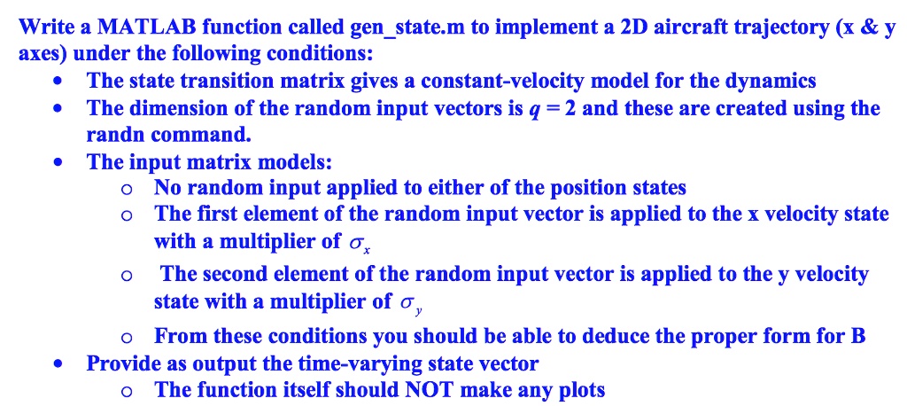 Video Solution Write A Matlab Function Called Genstatem To Implement A 5983
