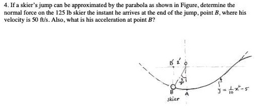 4. If a skier's jump can be approximated by the parabola as...