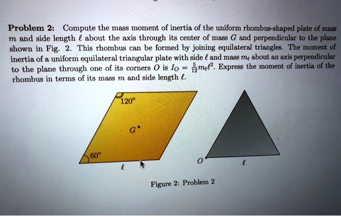SOLVED: Problem 2: Compute the mass moment of inertia of the uniform ...