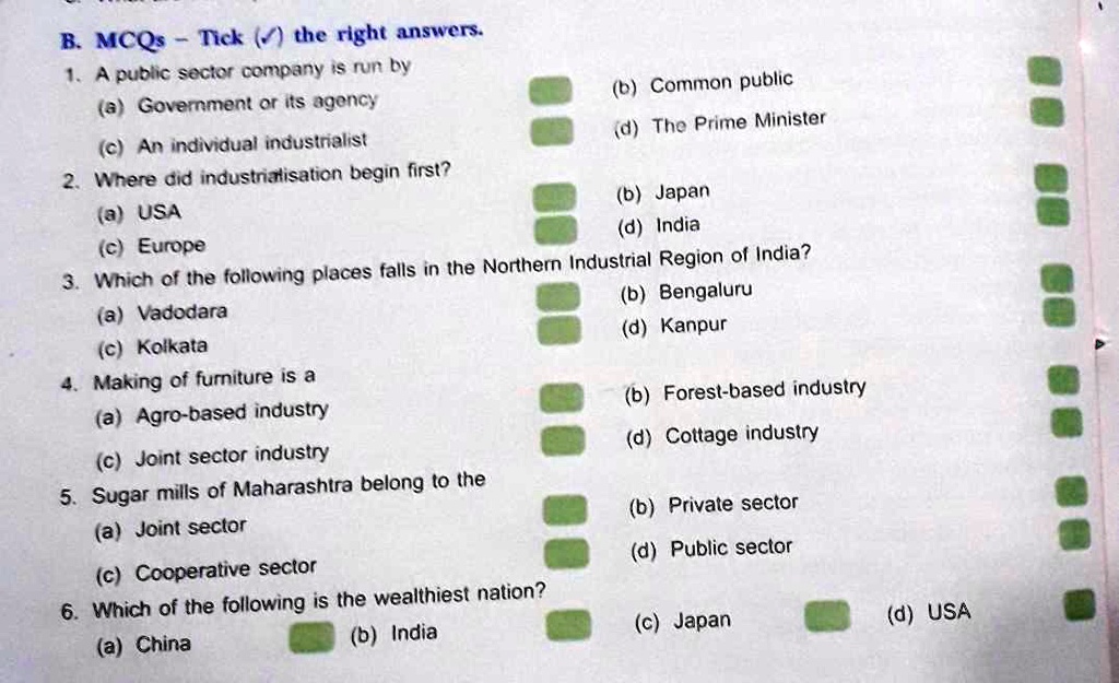 SOLVED: 'Mcqs= Tick the right answers.'