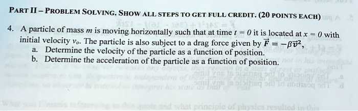 SOLVED: PART II- PROBLEM SOLVING SHOW ALL STEPS TO GET FULL CREDIT: (20 ... SOLVED: PART II- PROBLEM SOLVING SHOW ALL STEPS TO GET FULL CREDIT: (20 ...