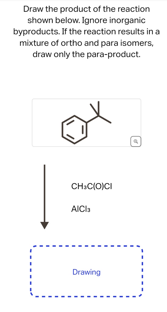 Draw the product of the reaction shown below. Ignore inorganic ...