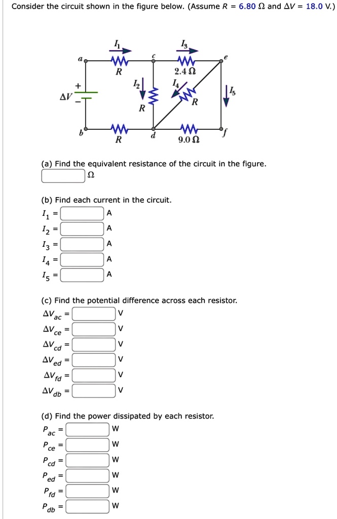consider the circuit shown in the figure below assume r 680 and v 180 v a find the equivalent ...