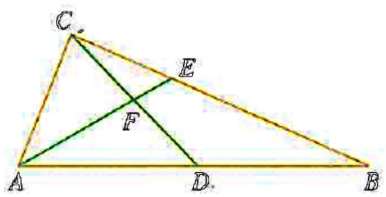 1 in the figure below d is the midpoint of side ab of triangle abc e ...