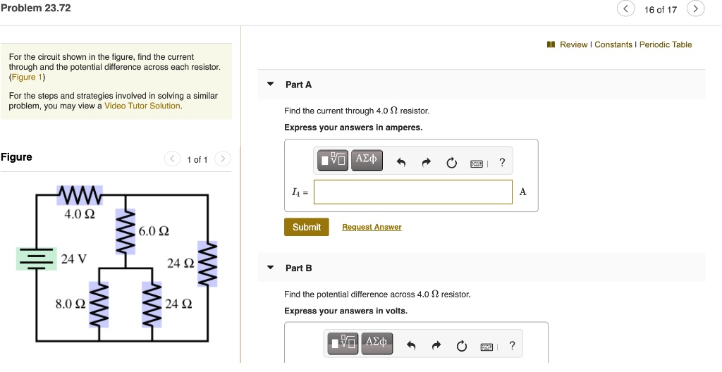 Problem 2372 16 Of 17 Roviow Constants Periodic Tablo For The Circuit Shown In The Figure Lind