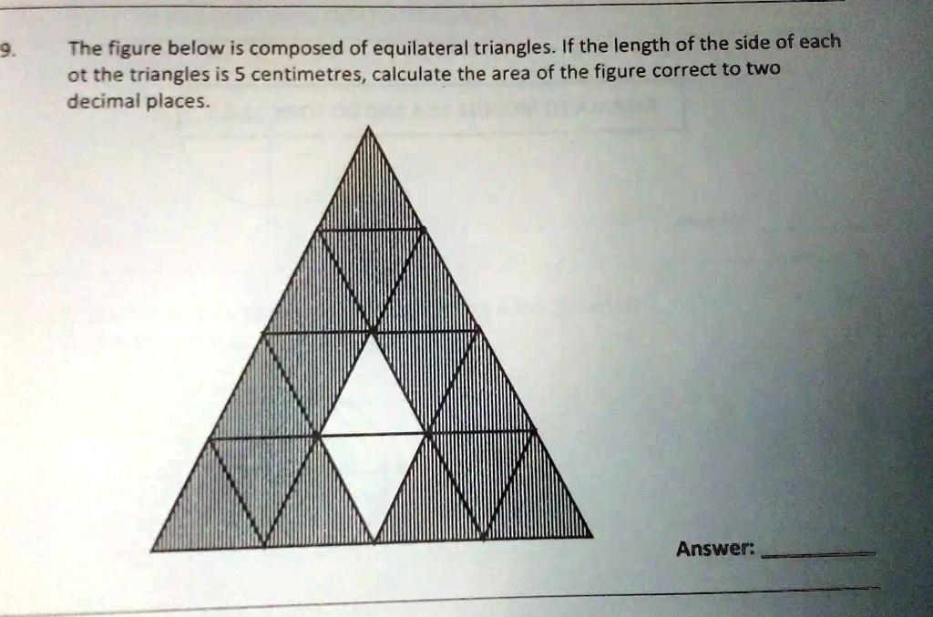 SOLVED: The figure below is composed of equilateral triangles If the length of the side of each ...