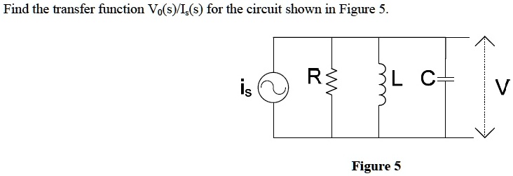 Find the transfer function Vo(s)/Is(s) for the circuit shown in Figure 5.