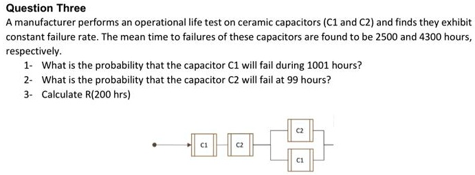 SOLVED: Question Three A manufacturer performs an operational life test ...