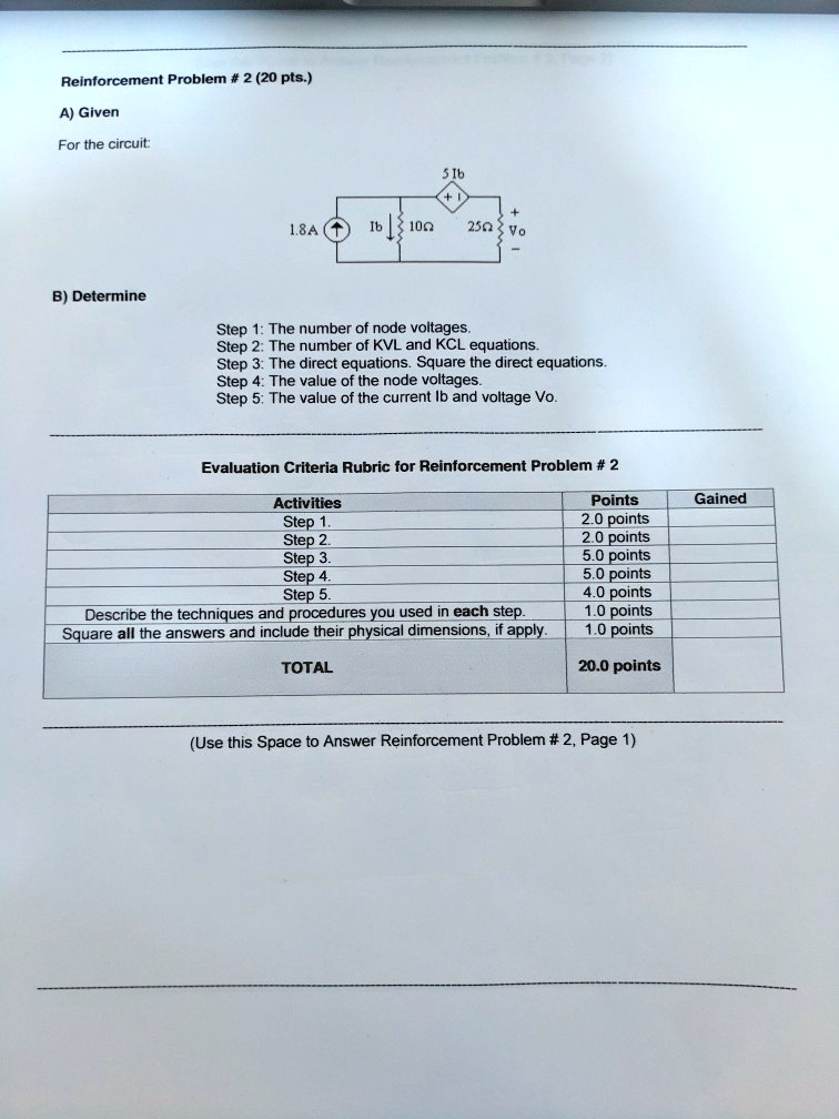 SOLVED: For the Circuit: Determine: Step 1: The Number of Node Voltages Step 2: The Number of ...