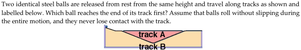 How is rotational energy key here? Two identical steel balls are ...