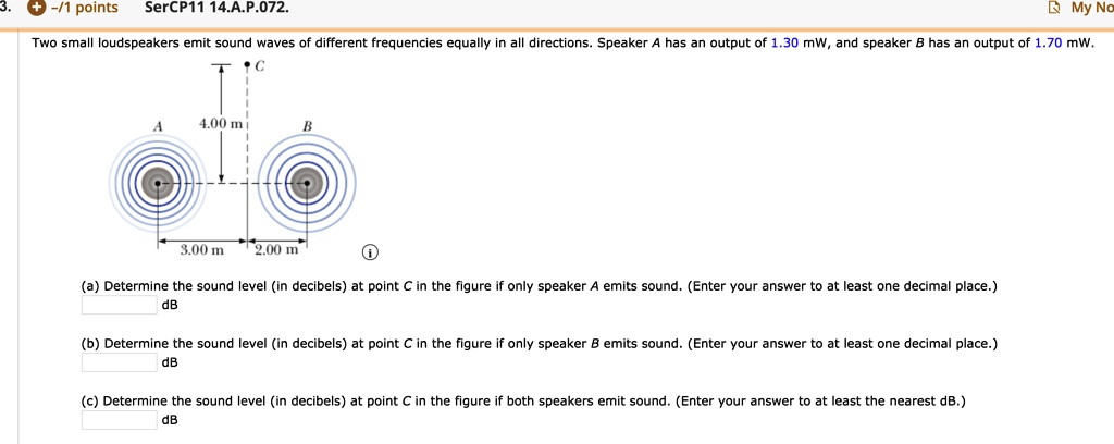 SerCP11 14.A.P.072 My Nc Two small loudspeakers emit sound waves of ... SerCP11 14.A.P.072 My Nc Two small loudspeakers emit sound waves of ...