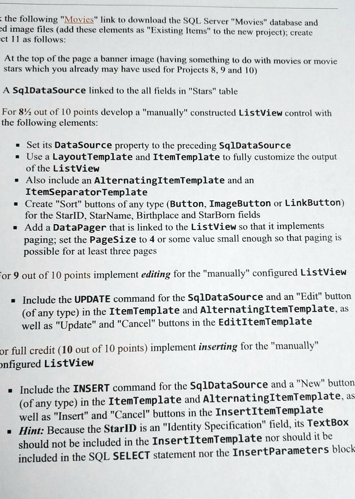the following "Movies" link to download the SQL Server "Movies" database and ed image files (add ...
