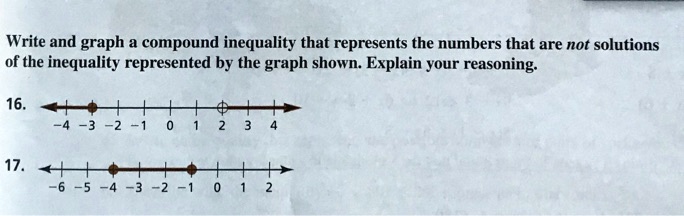 SOLVED: Write and graph a compound inequality that represents the ...