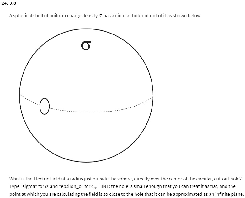 SOLVED: Text: 24.3.8 A spherical shell of uniform charge density has a ...