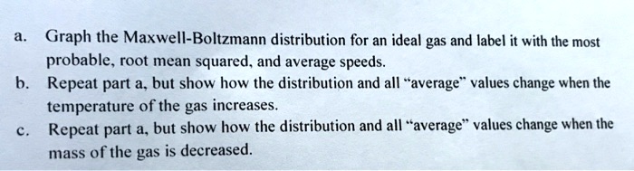 SOLVED: Graph the Maxwell-Boltzmann distribution for an ideal gas and ...
