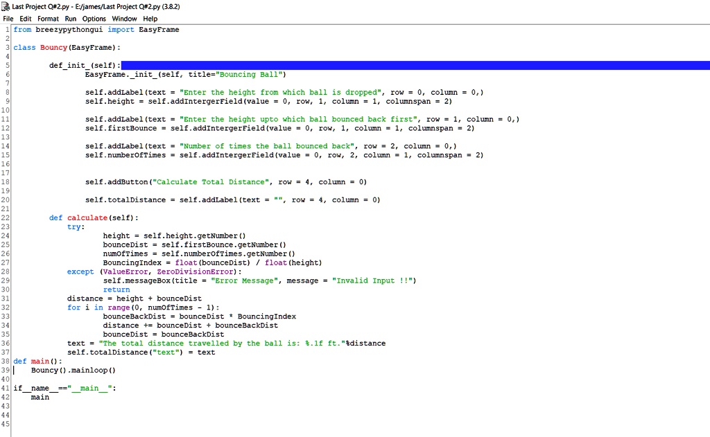 SOLVED: Write a GUI-based program that implements the bouncy program ... SOLVED: Write a GUI-based program that implements the bouncy program ...
