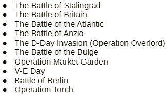what is the chronological order the battle of stalingrad the battle of ...