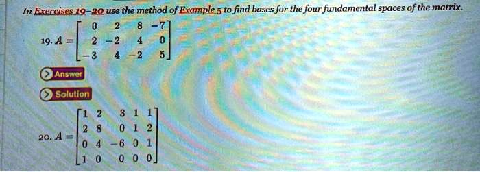 in exercises 19 20 use the method of example 5 to find bases for the ...