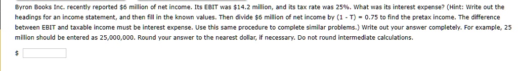 SOLVED: headings for an income statement, and then fill in the known ...