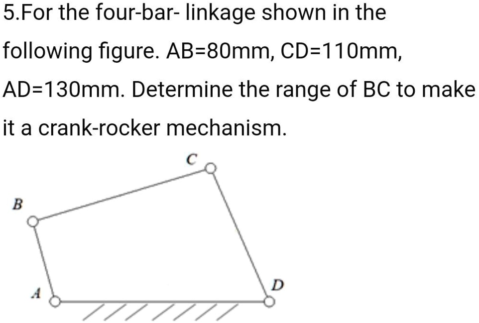 5for the four bar linkage shown in the following figure ab 8omm cd11omm ...