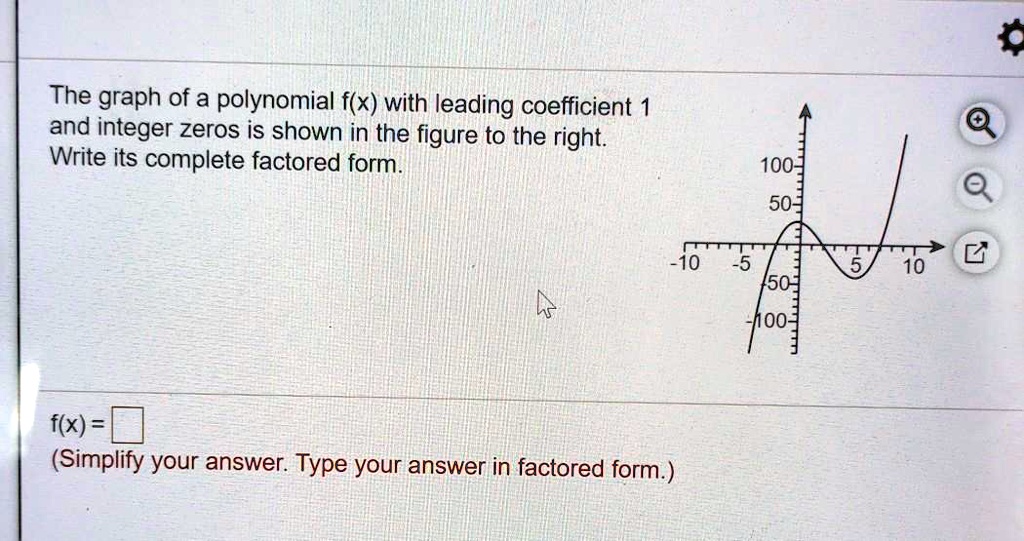 the graph of a polynomial fx with leading coefficient and integer zeros is shown in the figure ...