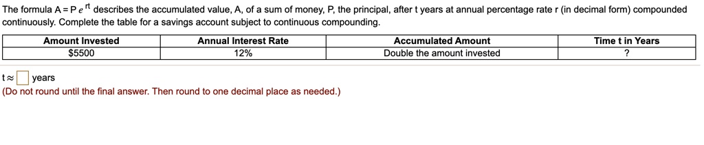 the formula a p describes the accumulated value sum of money p the ...