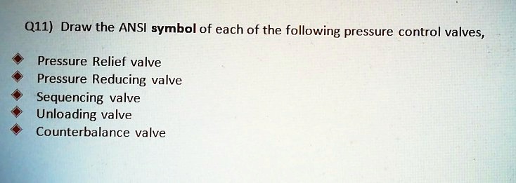 Q11) Draw the ANSI symbol of each of the following pressure...