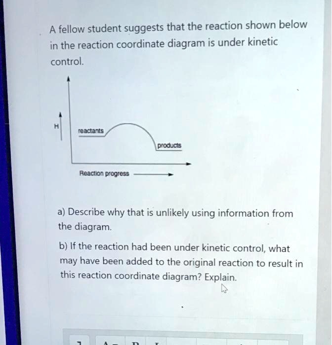SOLVED: A fellow student suggests that the reaction shown below in the reaction coordinate ...