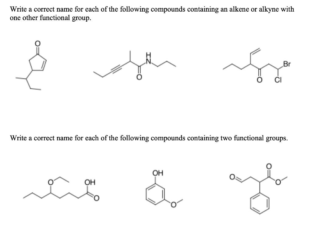 SOLVED: Write a correct name for each of the following compounds ...
