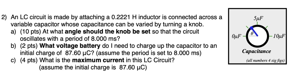 2 an lc circuit is made by attaching a 02221 h inductor is connected ...