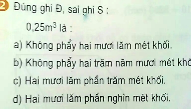 2 dung ghi d sai ghi s 025m ia 3 khong phay hai muoi iam met khoi 0 khong phay hai tram nam muoi ...