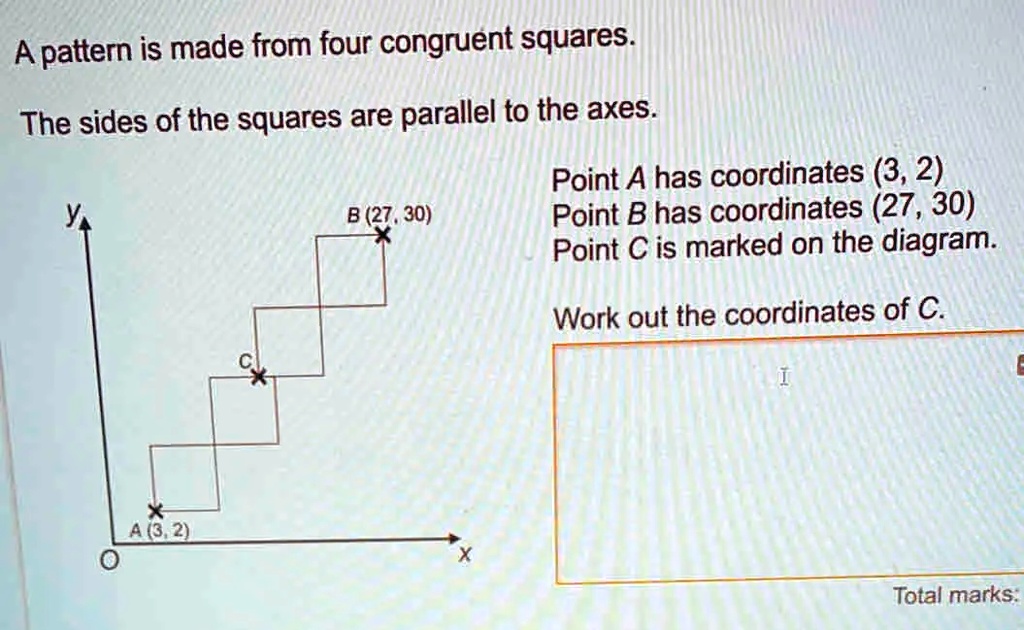 SOLVED: A pattern is made from four congruent squares: The sides of the squares are parallel to ...