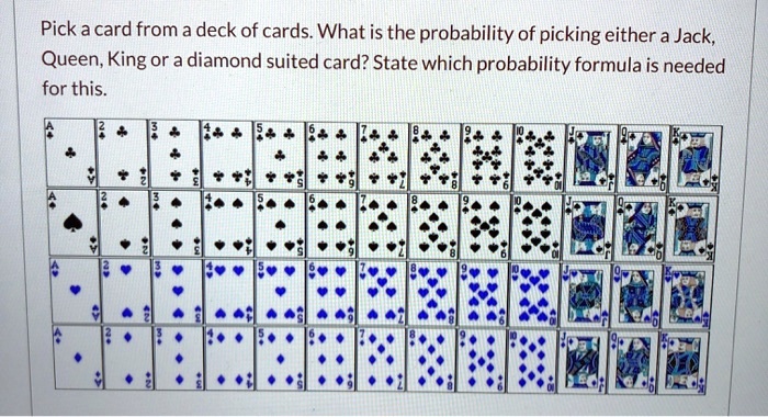 pick a card from adeck of cards what is the probability of picking ...