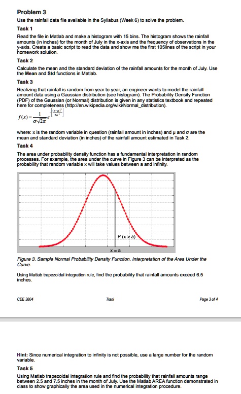 SOLVED: Problem 3: Rainfall Analysis for the Month of July Use the rainfall data file available ...