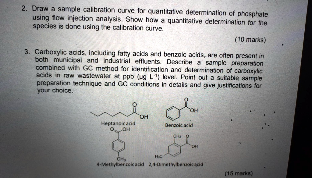 2 Draw A Sample Calibration Curve For Quantitative Determination Of Using Phosphate Flow