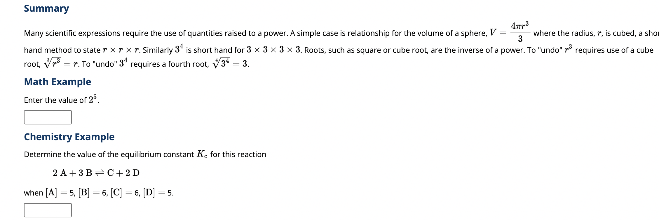 Summary Many scientific expressions require the use of quantities ...