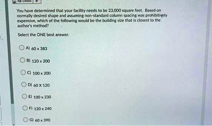 SOLVED: You have determined that your facility needs to be 23.000 ...