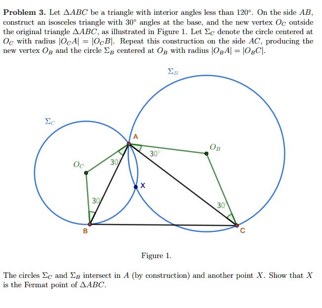 SOLVED:Problem 3_ Let AABC be triangle with interior angles less than ...