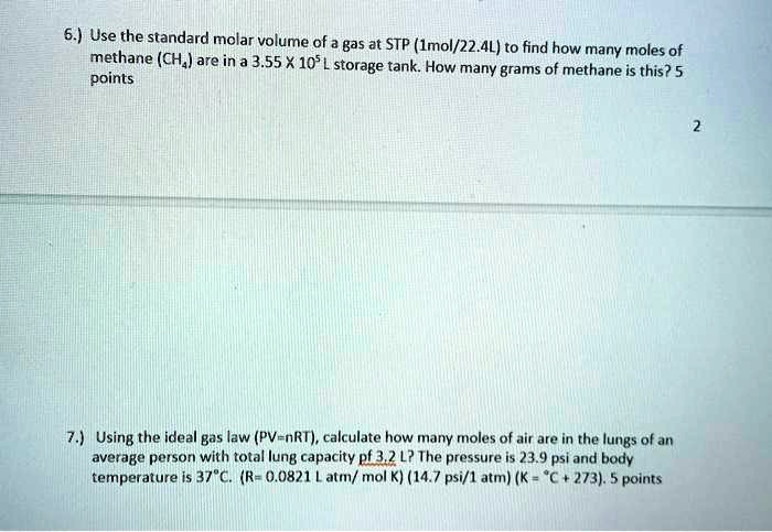 64 use the standard molar volume of a gas at stp imol22al to find how ...