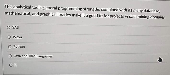 This analytical tool's general programming strengths combined with its ...