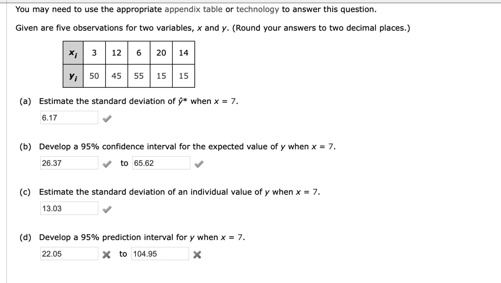 SOLVED:You may need to use the appropriate appendix table or technology to answer this question ...