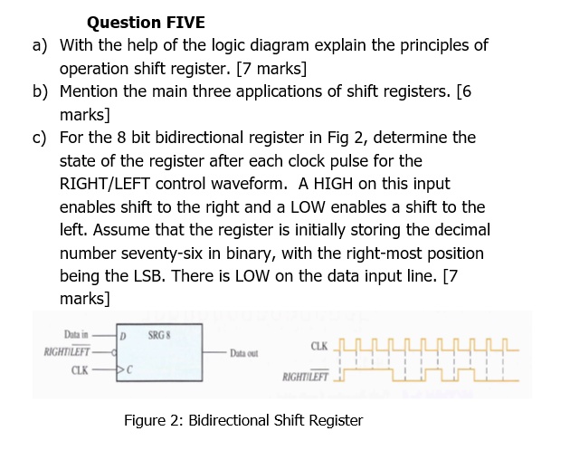 question five a with the help of the logic diagram explain the ...