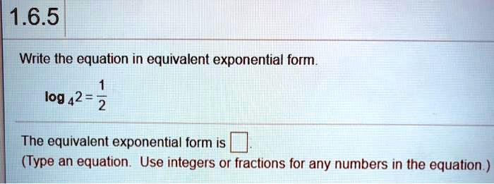 Exponential Form Equation