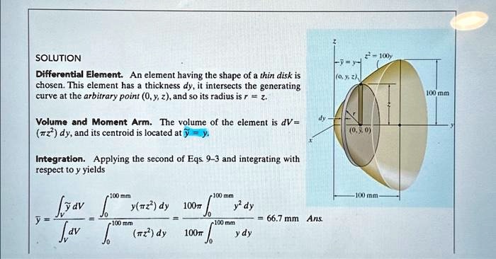 SOLVED: Statics Question: How is the centroid of the differential ...
