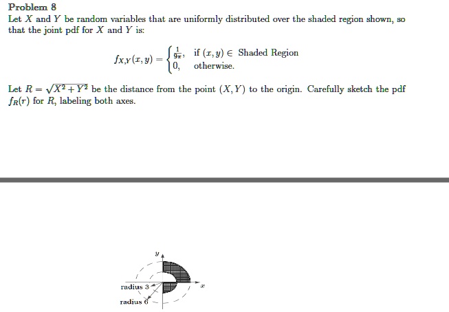 SOLVED: Problem 8: Let X and Y be random variables such that the joint pdf for X and Y is ...
