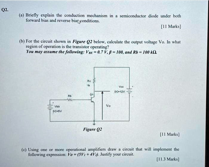 SOLVED: a. Briefly explain the conduction mechanism in a semiconductor diode under both forward ...