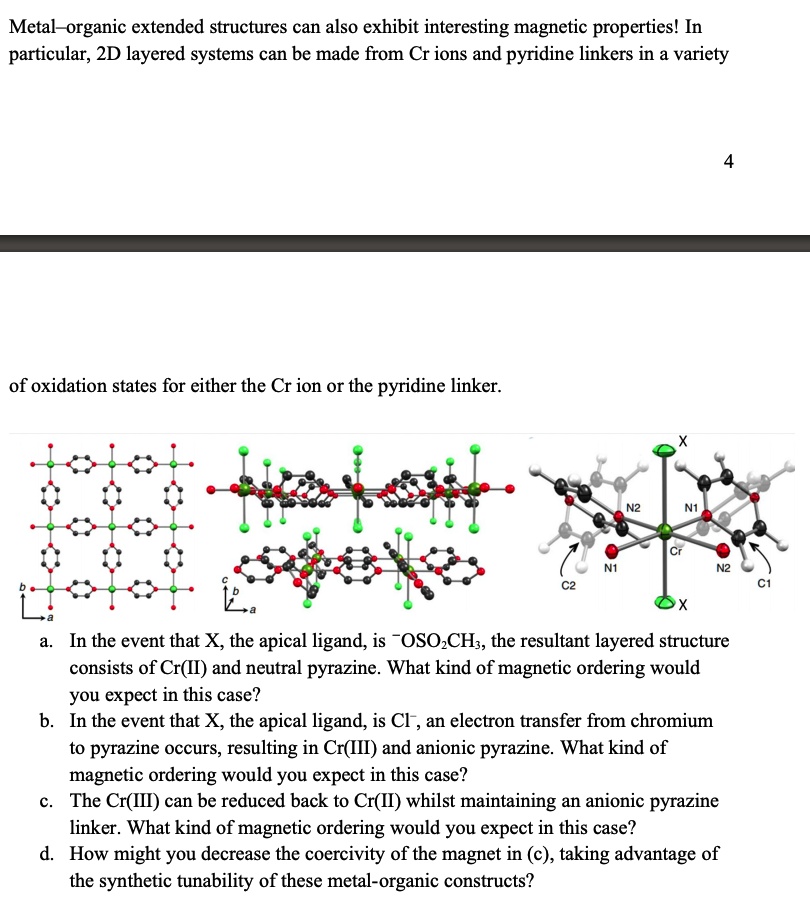 metal organic extended structures can also exhibit interesting magnetic ...