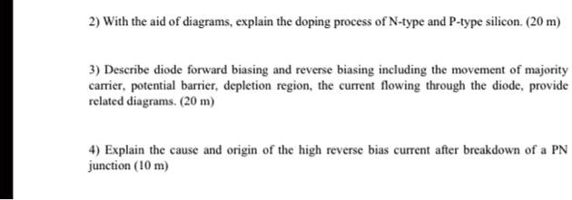 2 with the jid of diagrams explain the doping process of n type and p ...
