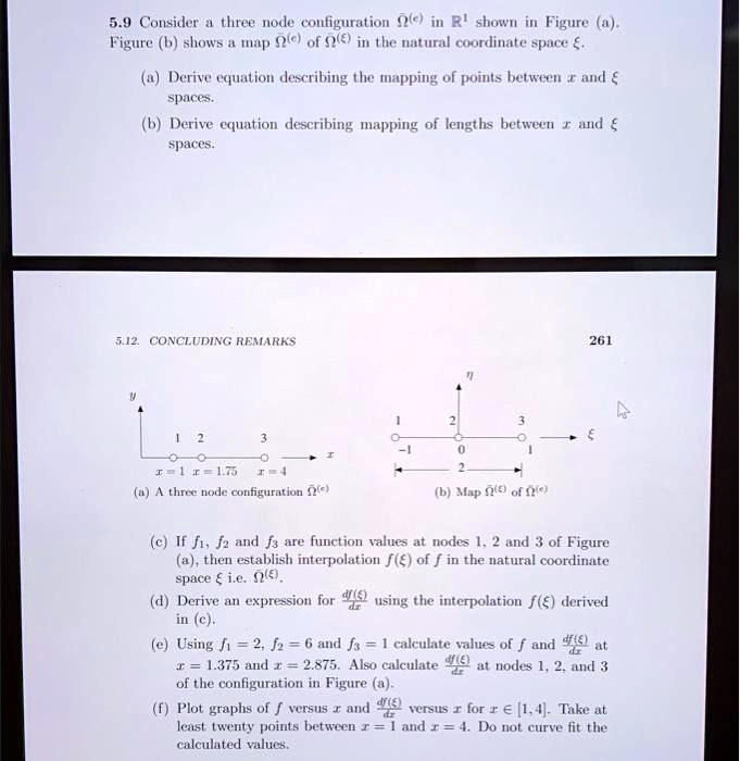 5.9 Consider a three node configuration Ω^(e) in R^1 shown in Figure (a ...
